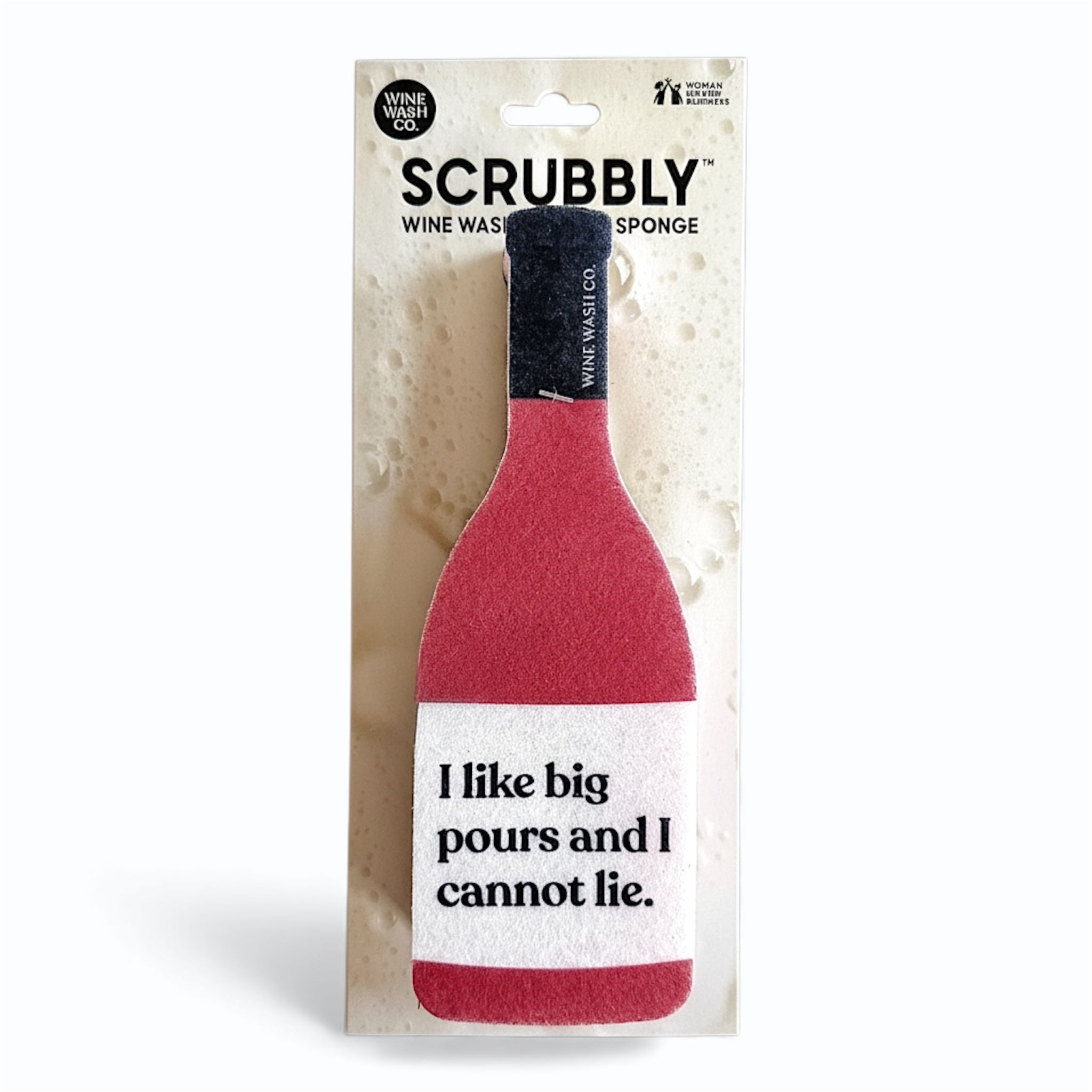 Red Wine Bottle Sponge Scrubbly – I Like Big Pours – Wine Wash Co.