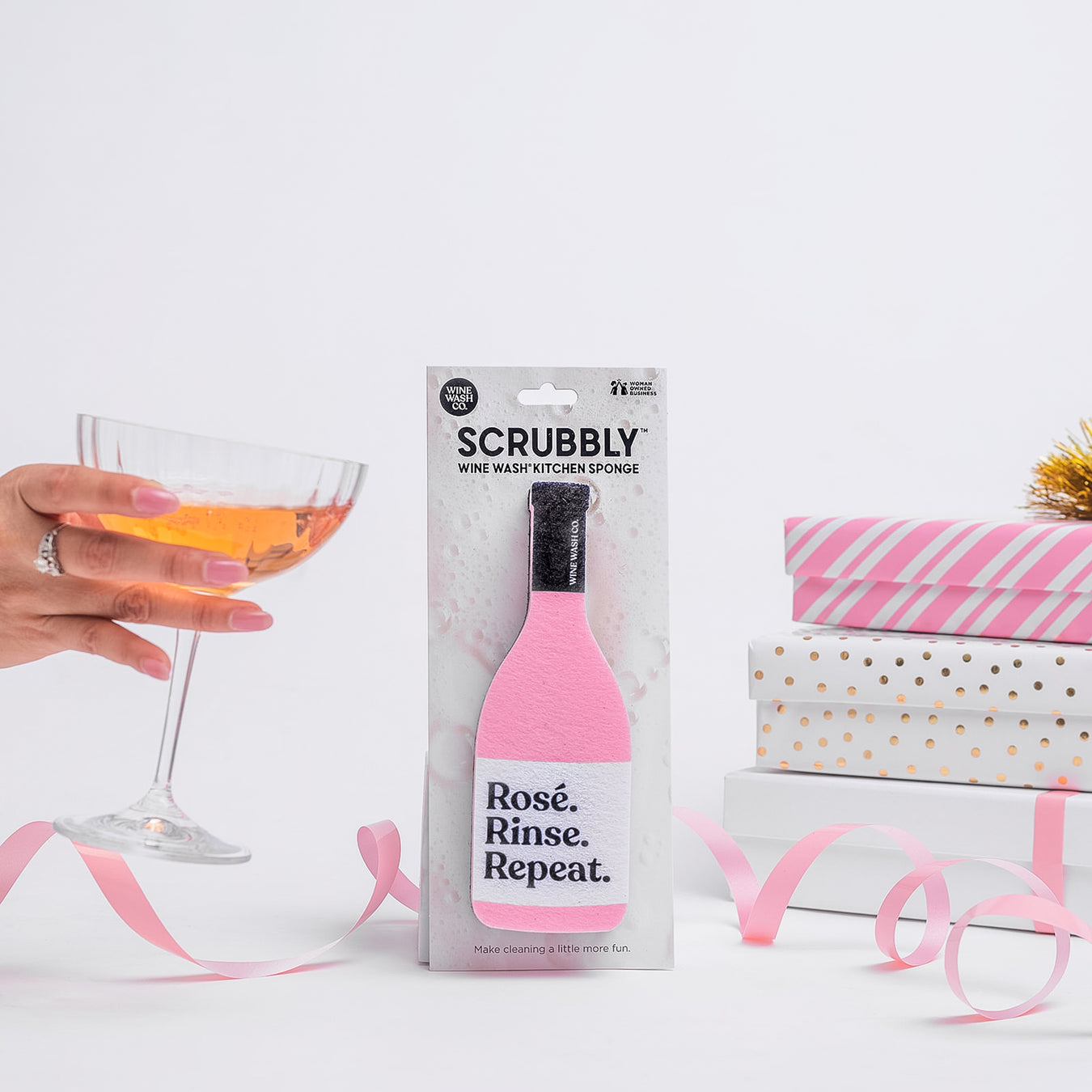 Scrubbly™ Sponges | Wine shaped kitchen sponges!– Wine Wash Co.