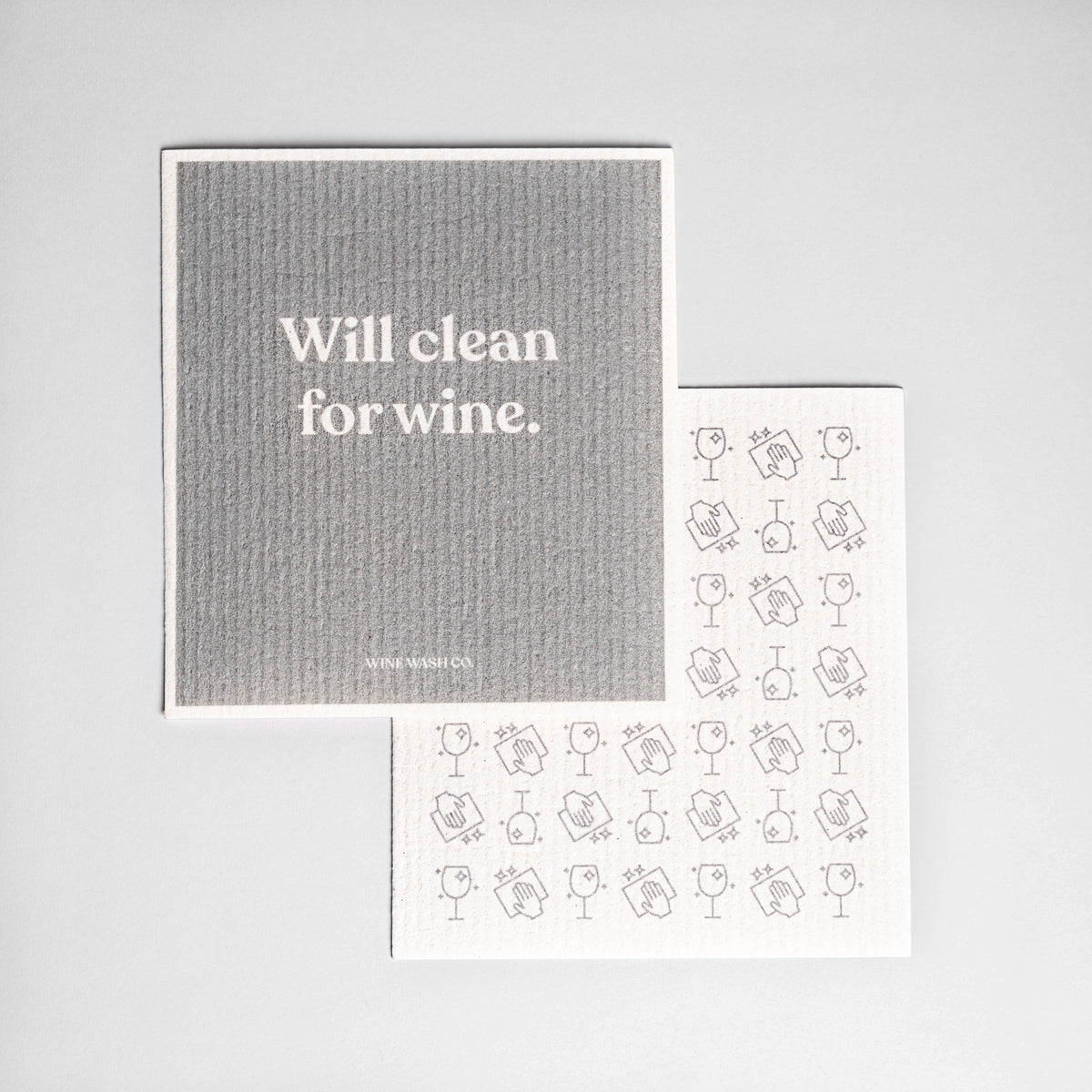 Biodegradable Dish Cloths – Grey Set– Wine Wash Co.